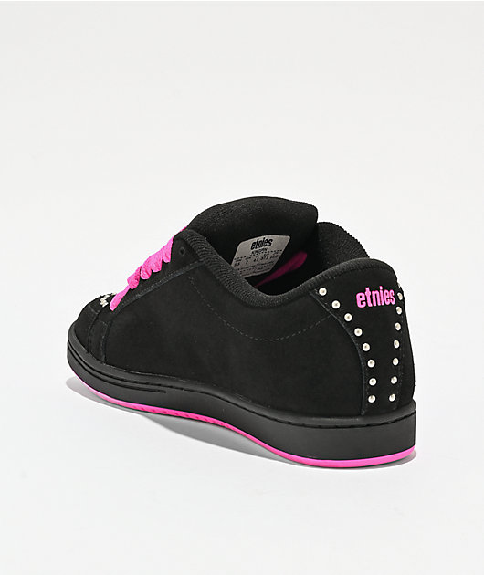 etnies Kingpin Black & Pink Skate Shoes | Zumiez