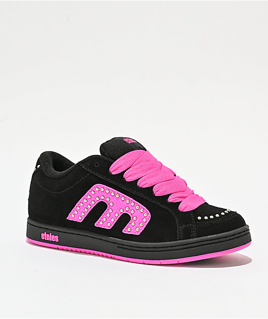 etnies Kingpin Black & Pink Skate Shoes | Zumiez