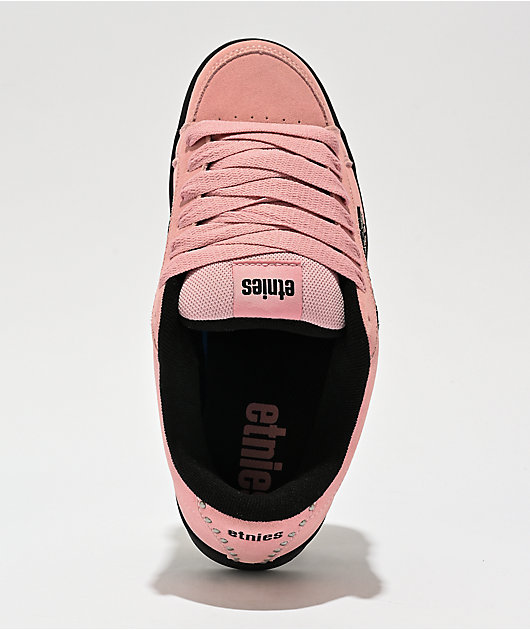 etnies Kingpin Pink & Black Skate Shoes | Zumiez