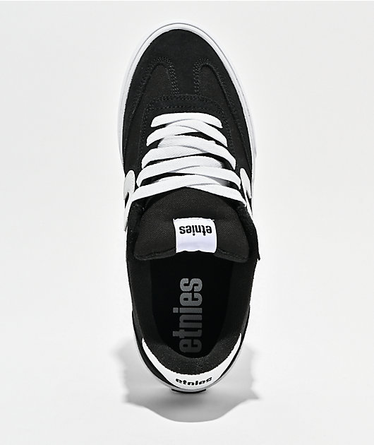 etnies Locut Black & White Vulcanized Skate Shoes | Zumiez