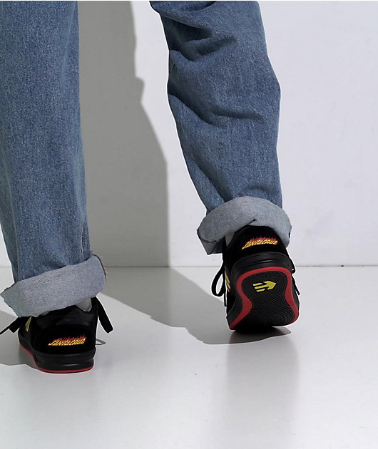 etnies x Santa Cruz Windrow Black & Red Skate Shoes | Zumiez