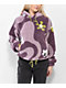 A-Lab Kendallie Flower Wave Purple Tech Fleece Hoodie | Zumiez