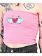 A.LAB Rayne Angel Heart Pink Tube Top | Zumiez