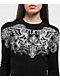 Affliction Winged Up Black Thermal Long Sleeve Crop T-Shirt | Zumiez