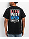 CboysTV Red, White, & Blue Life Wide Open Black T-Shirt | Zumiez