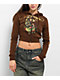 Ed Hardy Koi Fish Cocoa Crop Zip Hoodie | Zumiez