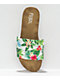 Flojos Fiesta Lite White & Hibiscus Slide Sandals | Zumiez