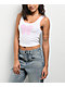 Freeworld Zaylee Pink Bow Rhinestone White Tank Top | Zumiez