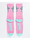 Neff Promo Fun Guy Blue & Pink Crew Socks