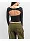 Ninth Hall Tirza Dark Grey Shrug Crop Halter Top Set | Zumiez