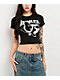 Porfa Skeleton Logo Black Crop T-Shirt | Zumiez