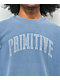 Primitive Collegiate Rhinestone Blue Wash T-Shirt | Zumiez