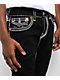 True Religion Ricky Super QT Body Rinse Black Straight Leg Jeans | Zumiez