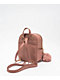 Under1Sky Quilted Heart Charm Pink Mini Backpack | Zumiez
