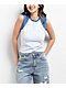Zine Charlie Blue Raglan Tank Top | Zumiez